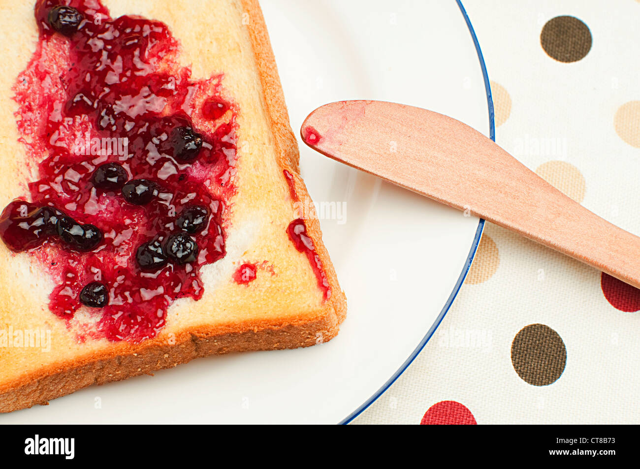 toasted bread with jam Stock Photo - Alamy