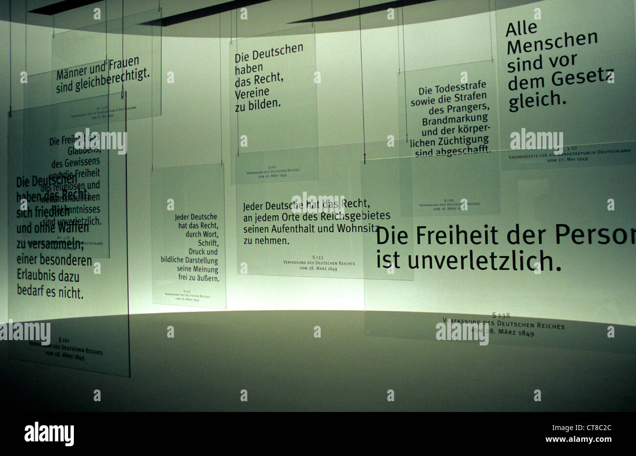 Exhibition on the history of the German Constitution Stock Photo - Alamy