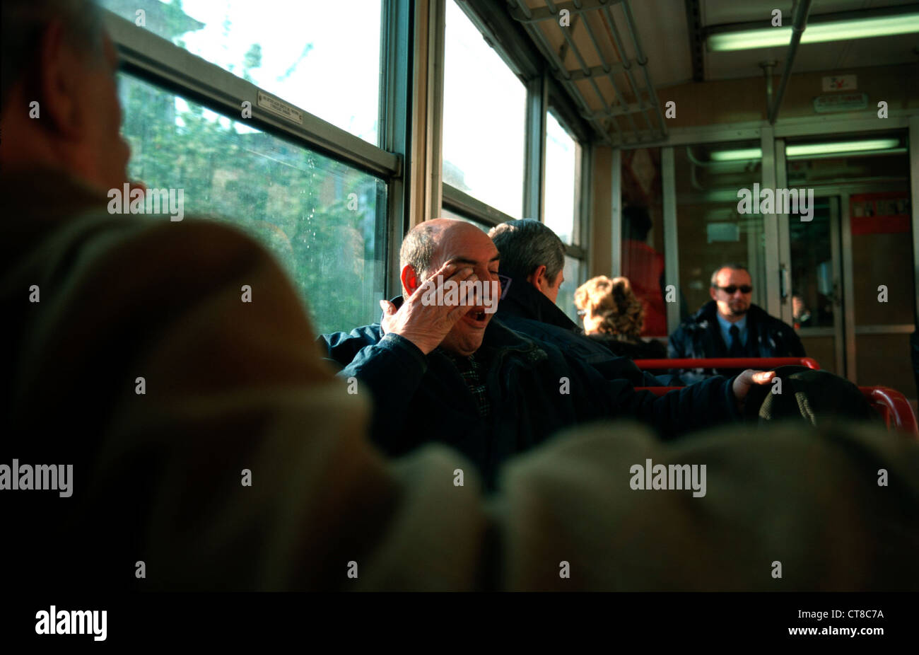 Passengers in the Italian Railways Stock Photo - Alamy
