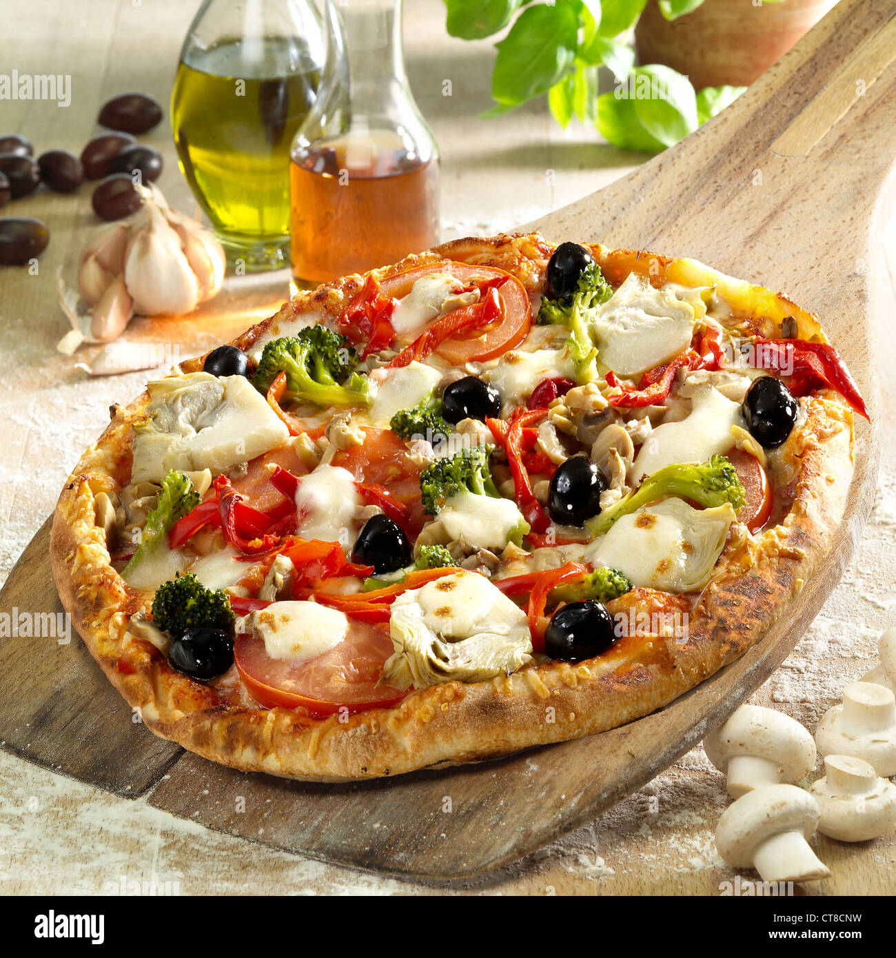 Pizza fresh from the oven Stock Photo - Alamy