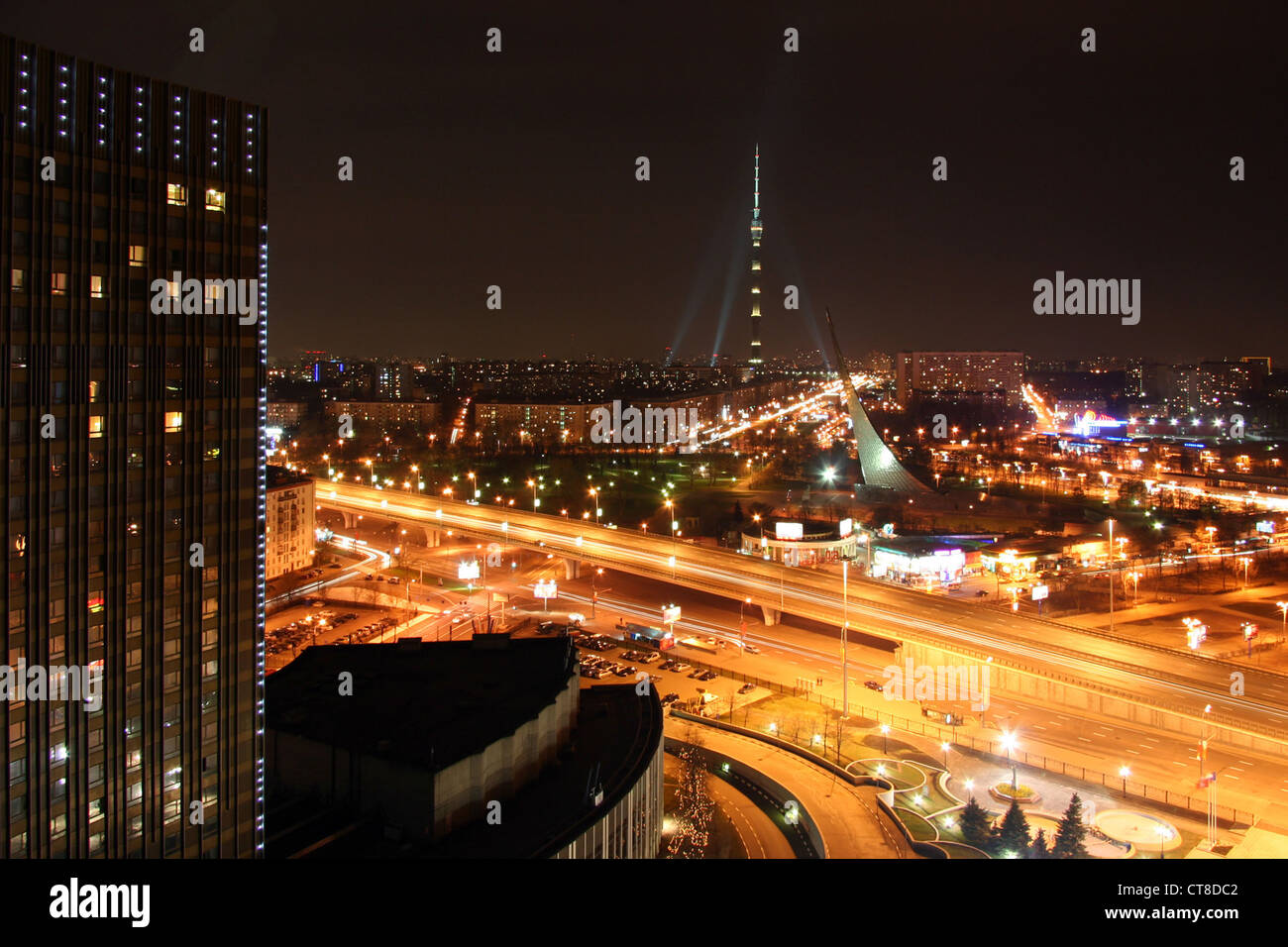 Moscow, view of the TV Tower and the city Stock Photo - Alamy