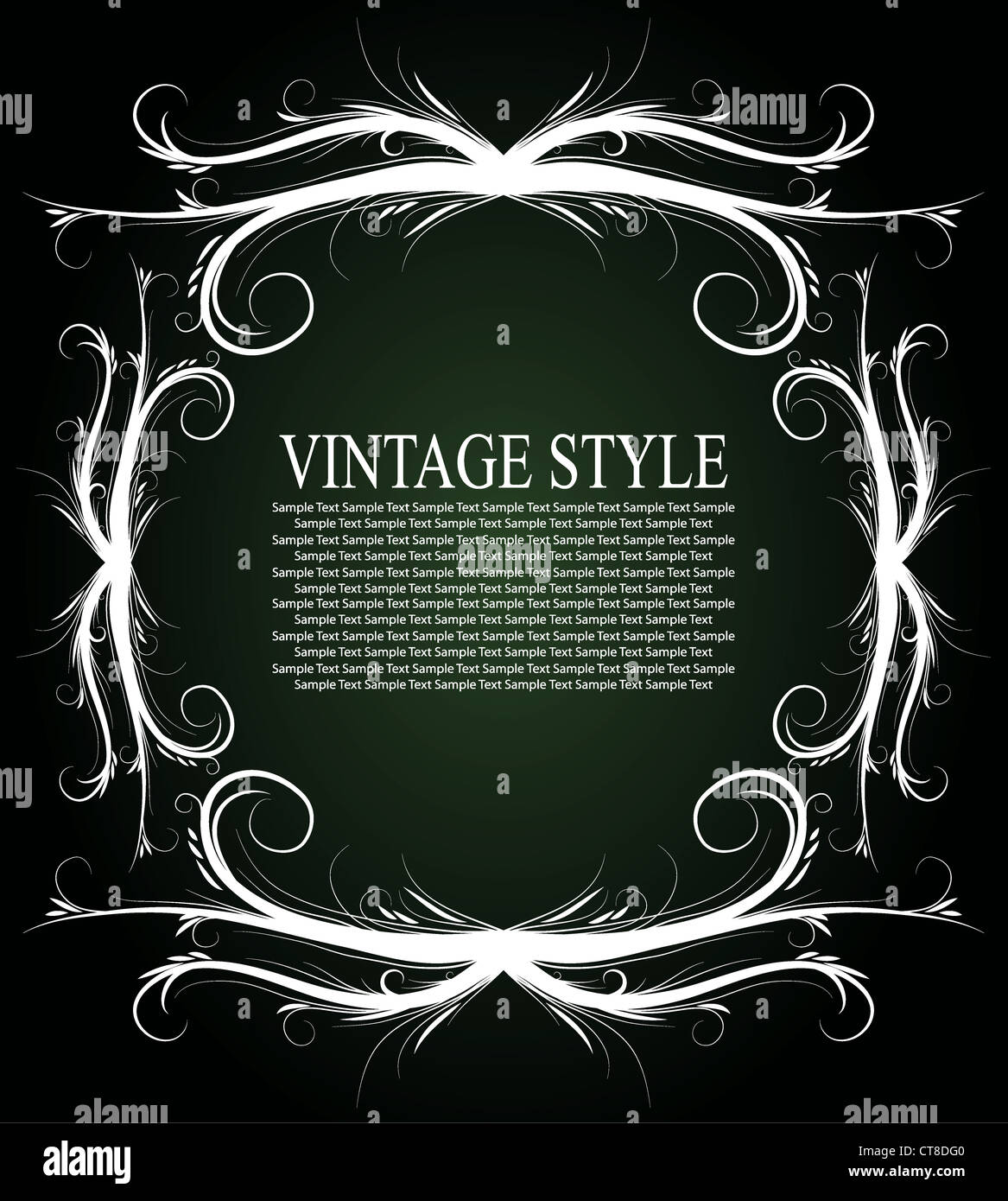 vintage floral frame Stock Photo - Alamy