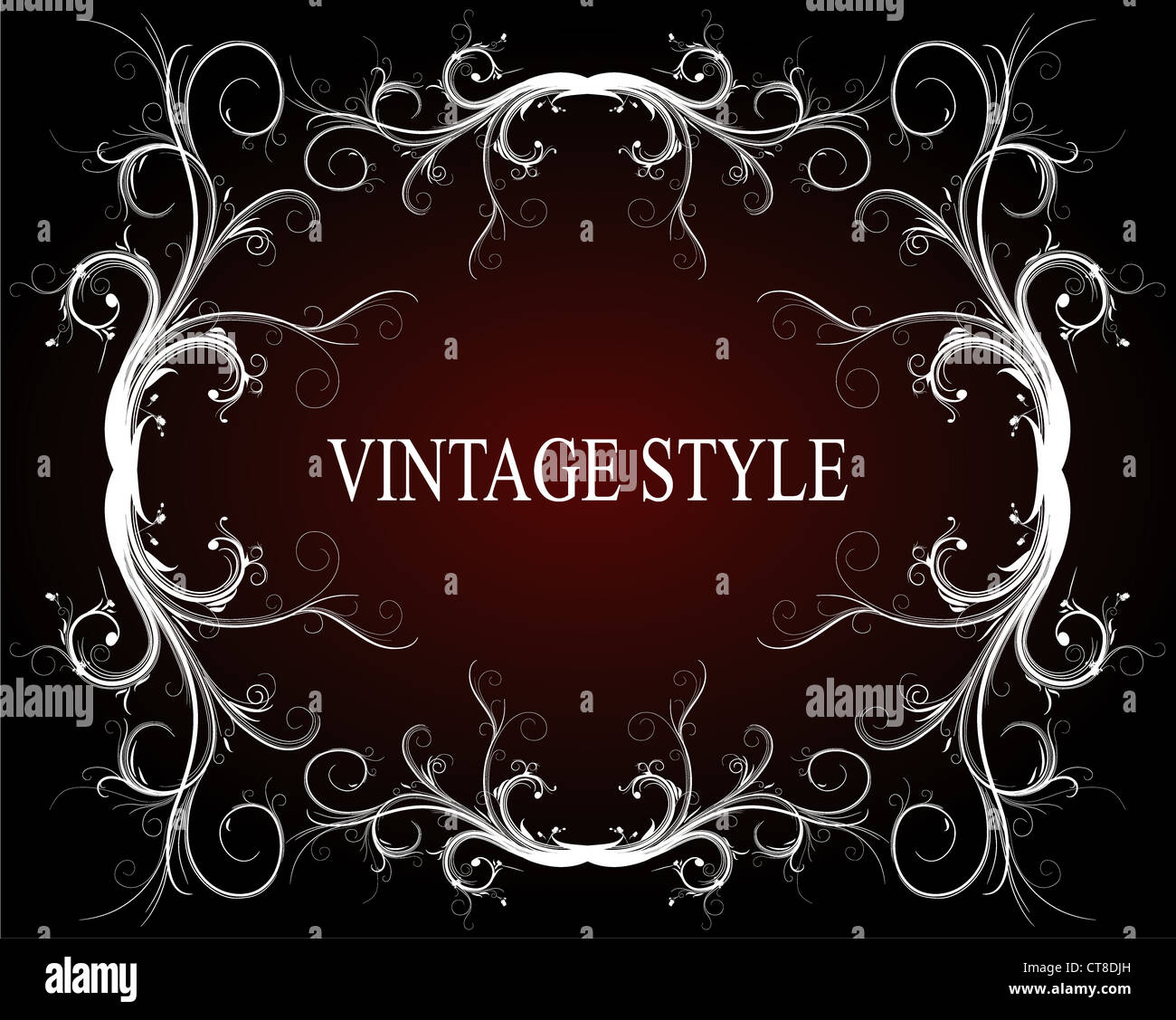 vintage floral frame Stock Photo - Alamy