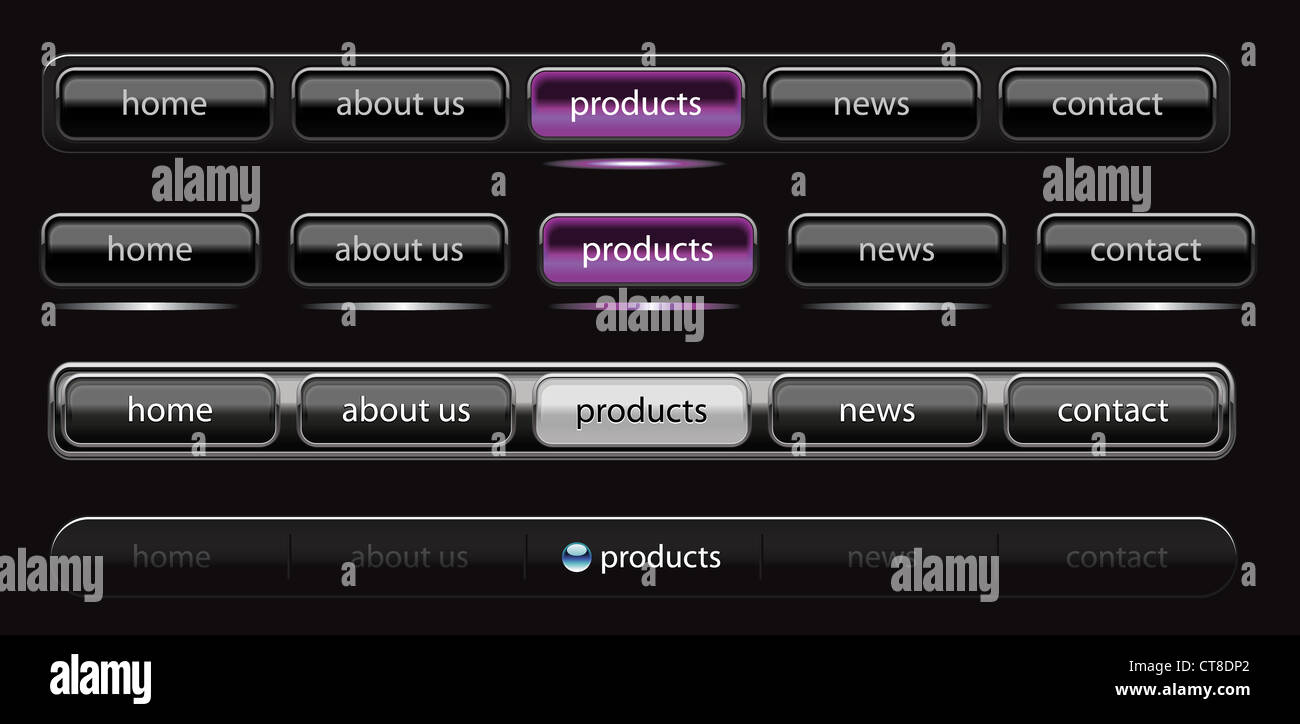 vector web navigation templates Stock Photo - Alamy