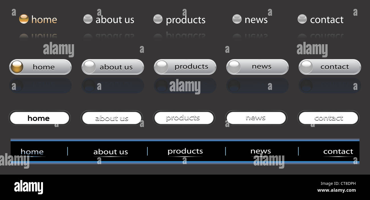 vector web navigation templates Stock Photo - Alamy
