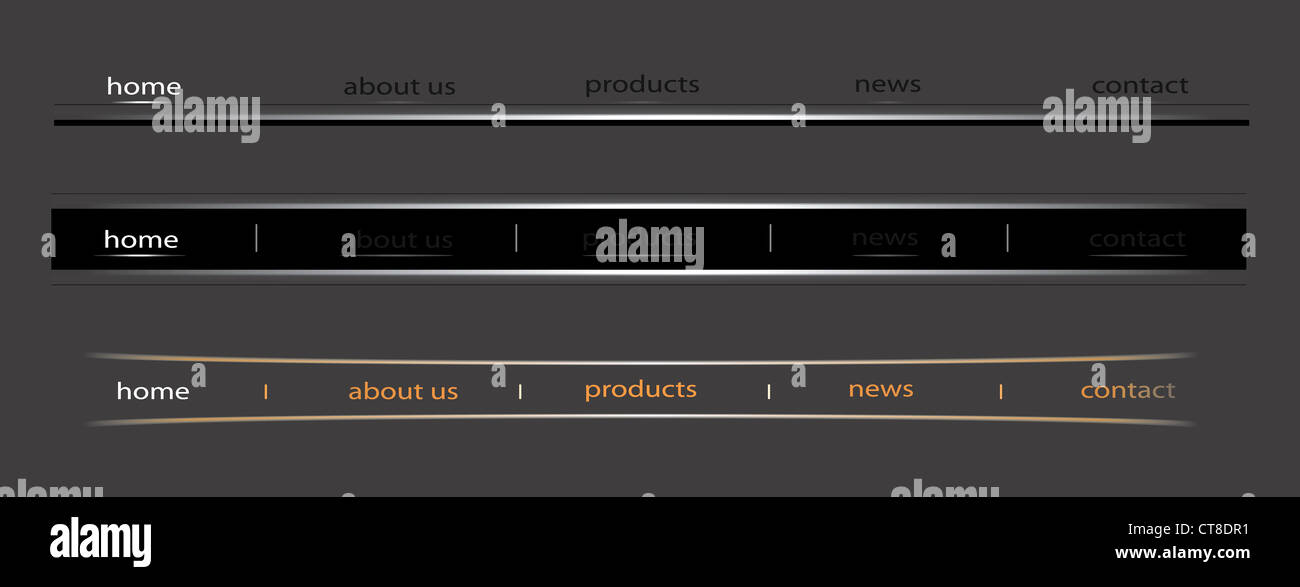 vector web navigation templates Stock Photo - Alamy