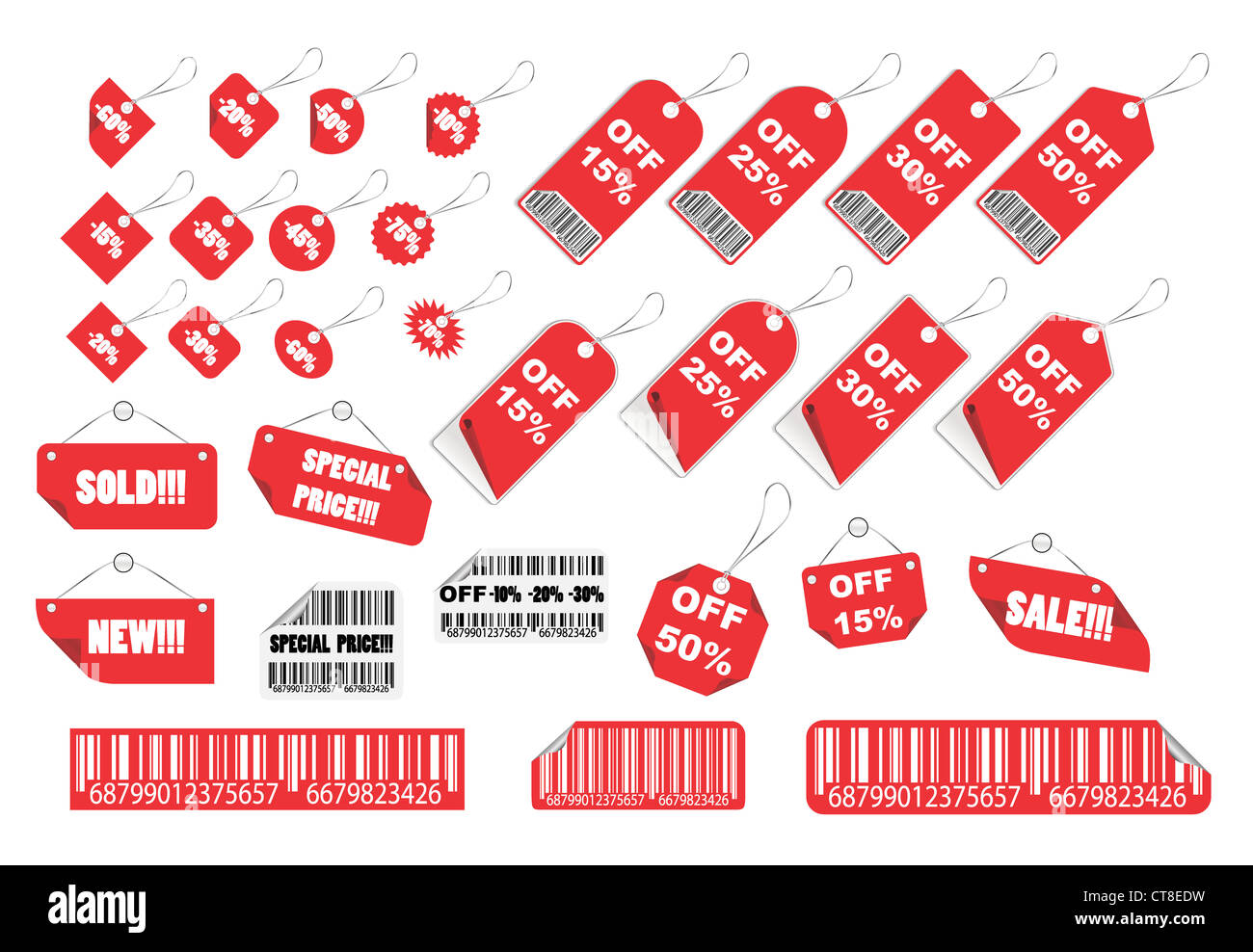 vector set of shopping tags and stickers Stock Photo - Alamy