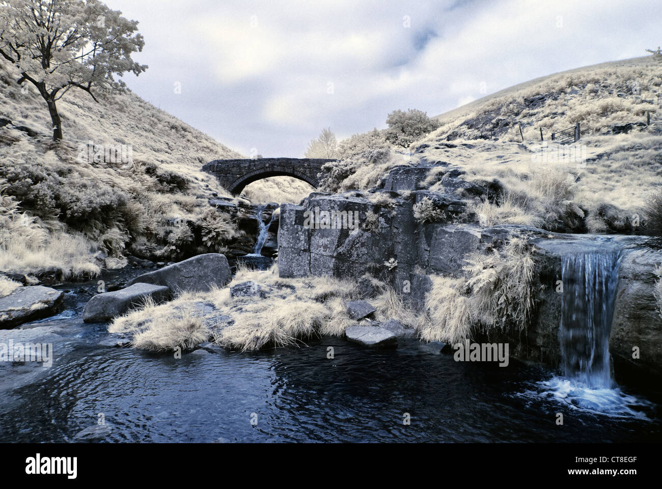 Three Shires Heads at Panniers Pool Bridge Stock Photo - Alamy