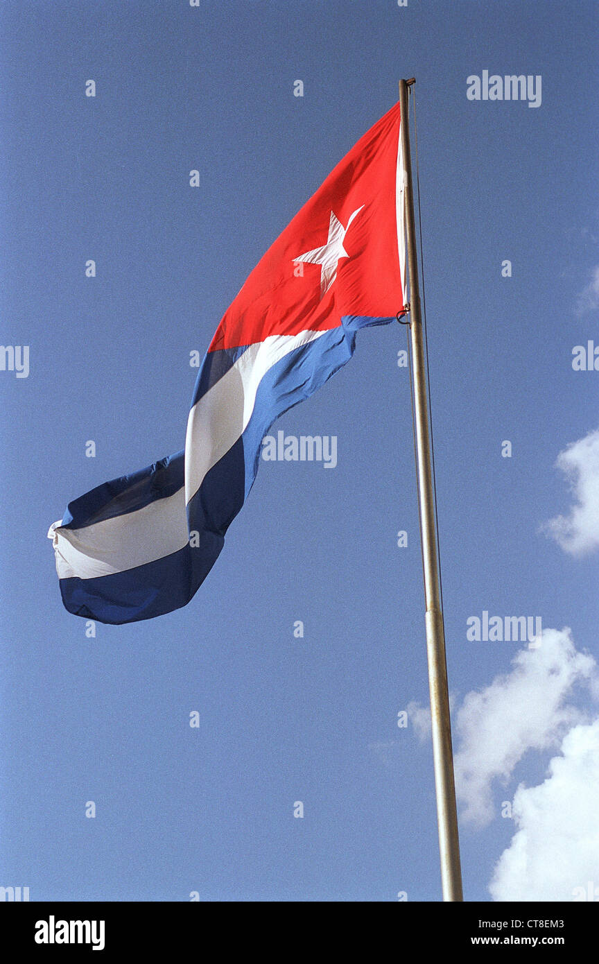 Cuban national flag Stock Photo - Alamy