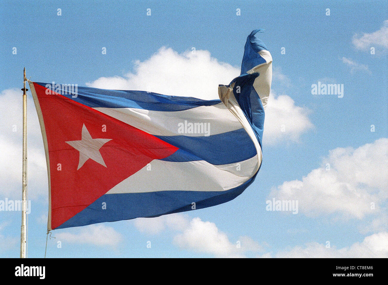 Cuban national flag Stock Photo - Alamy