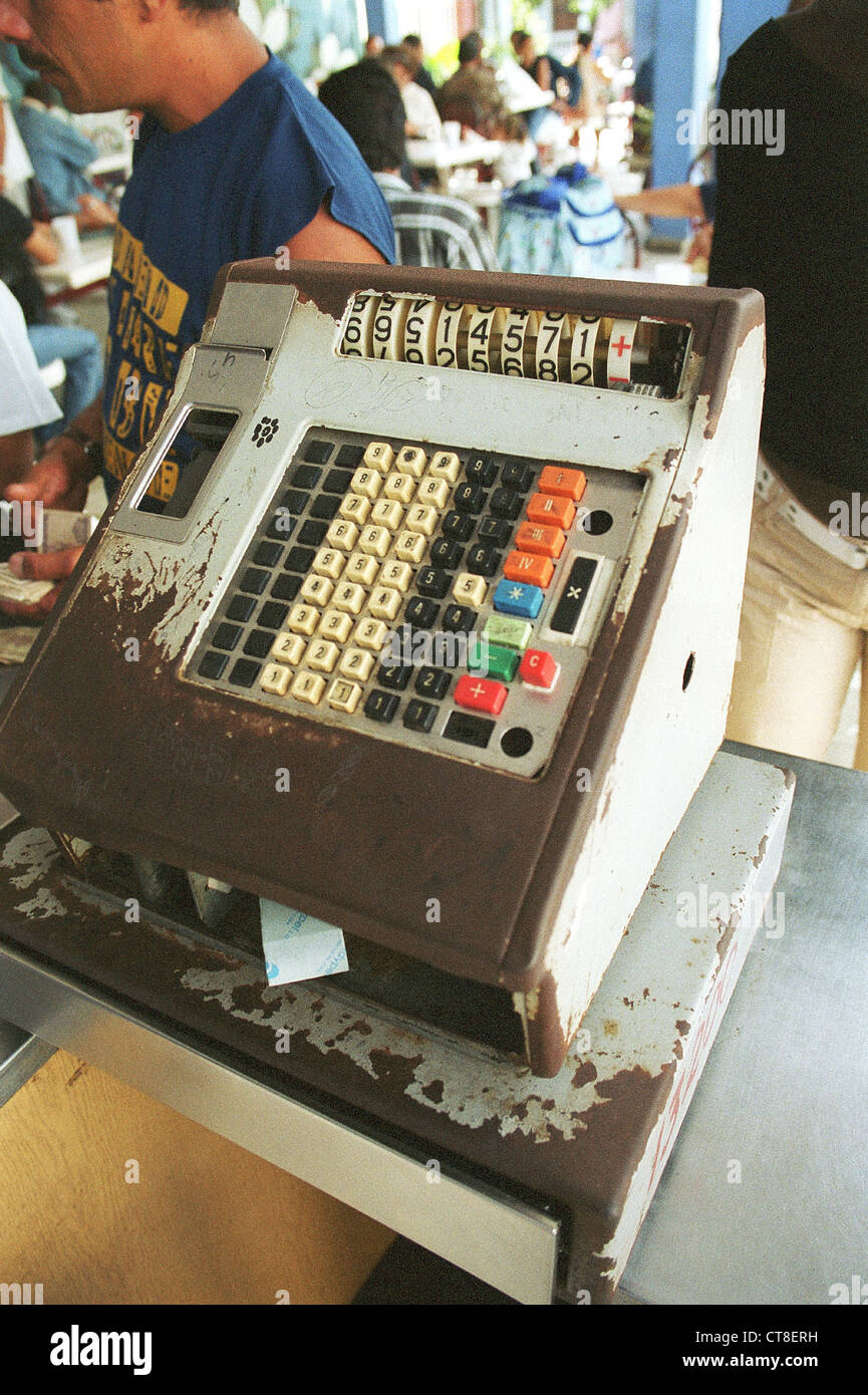 Old cash register in a cafe Stock Photo - Alamy