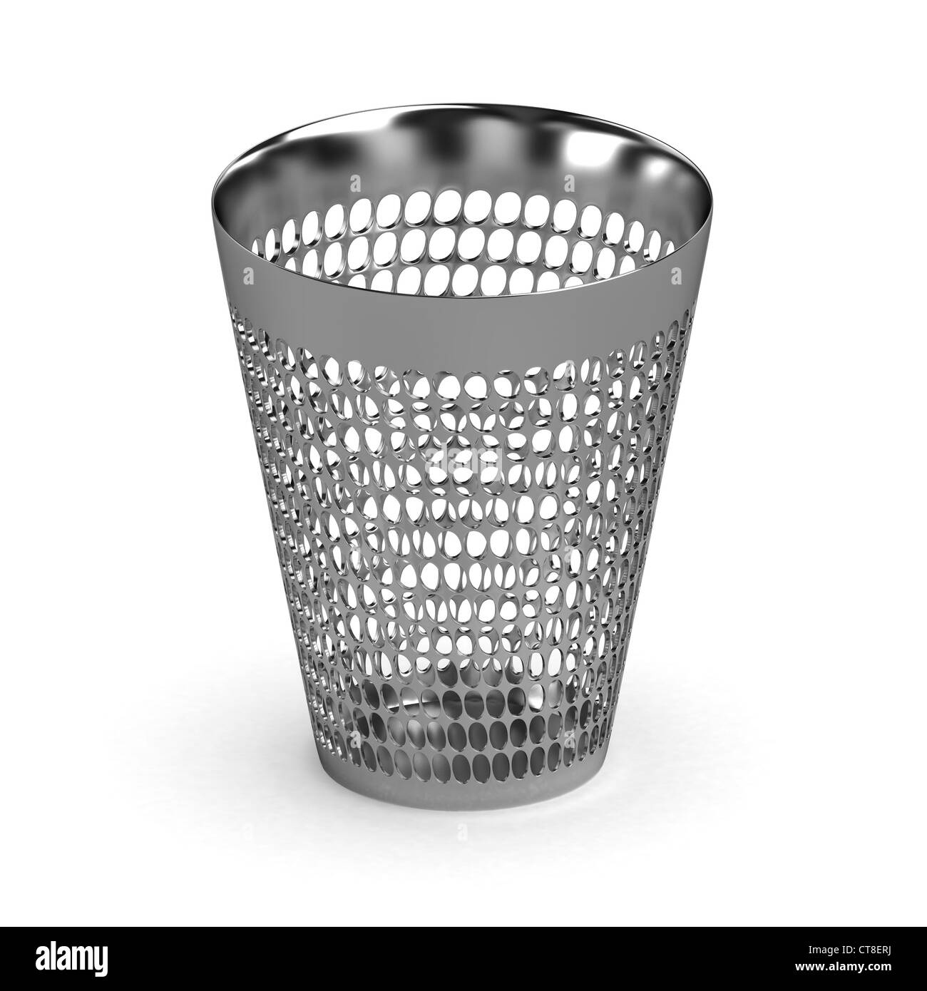 A Colourful 3d Rendered Metalic Waste Paper Bin Stock Photo - Alamy