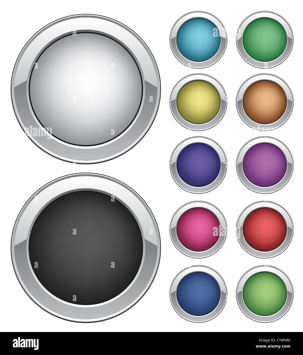 set of glossy buttons Stock Photo - Alamy