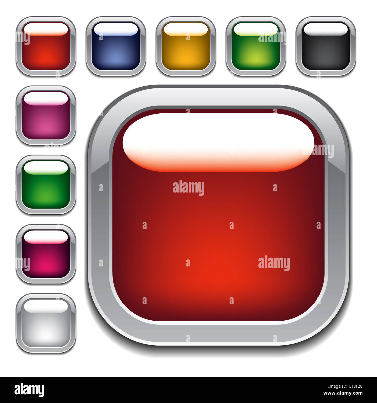 set of glossy buttons Stock Photo - Alamy