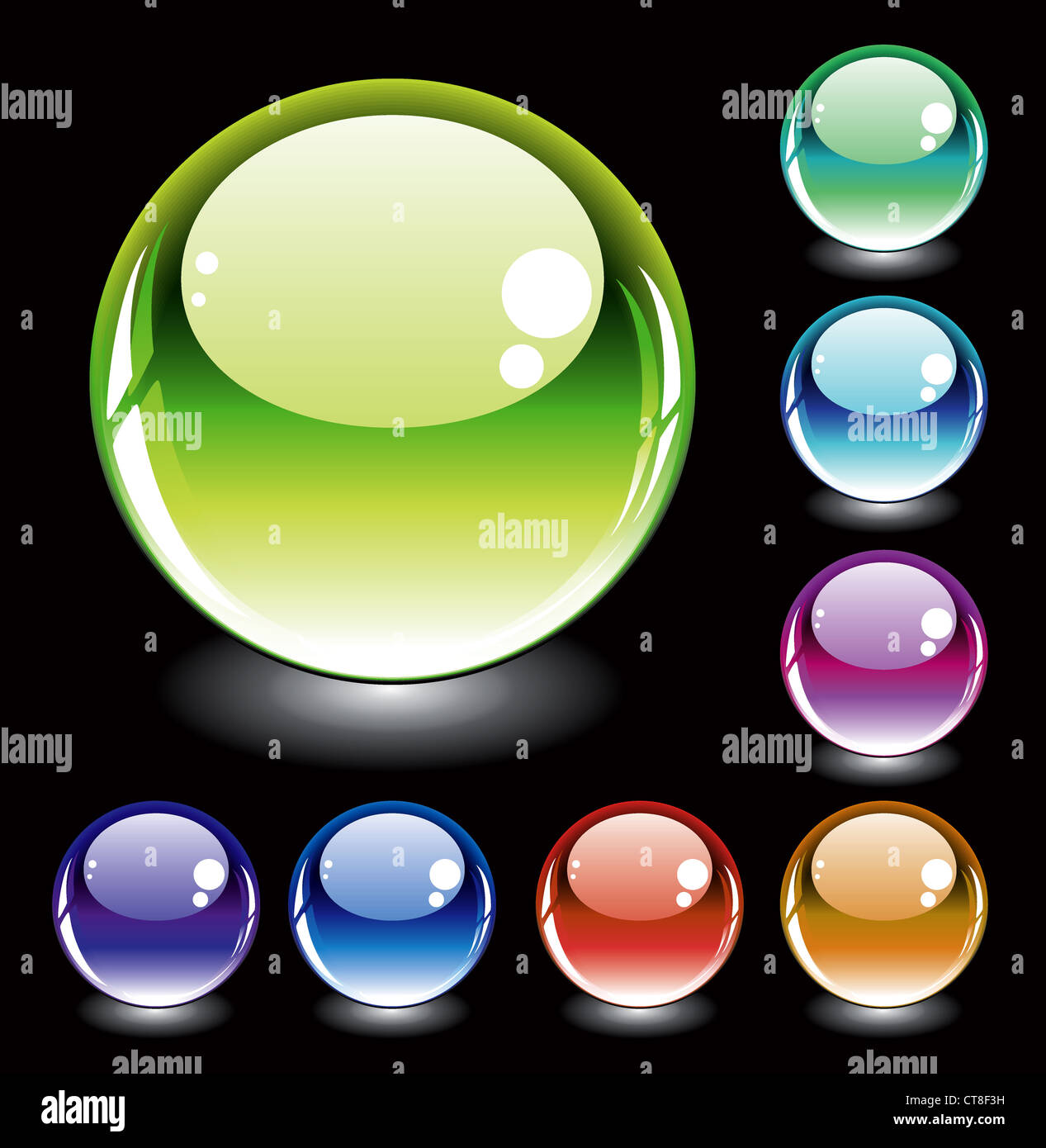 set of glossy buttons Stock Photo - Alamy