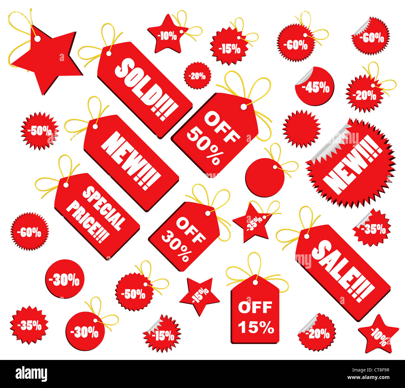 vector set of shopping tags and stickers Stock Photo - Alamy