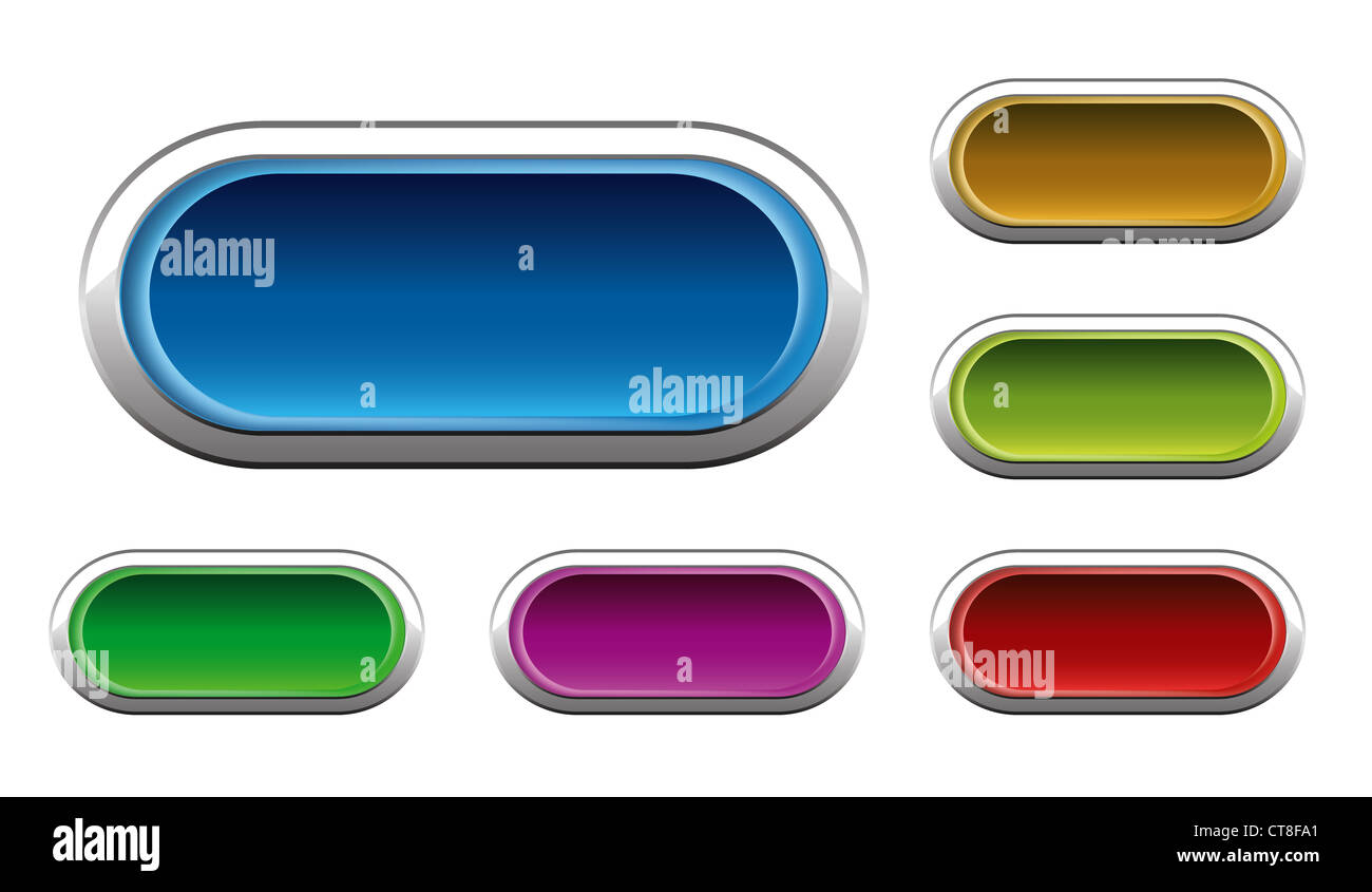 set of glossy buttons Stock Photo - Alamy