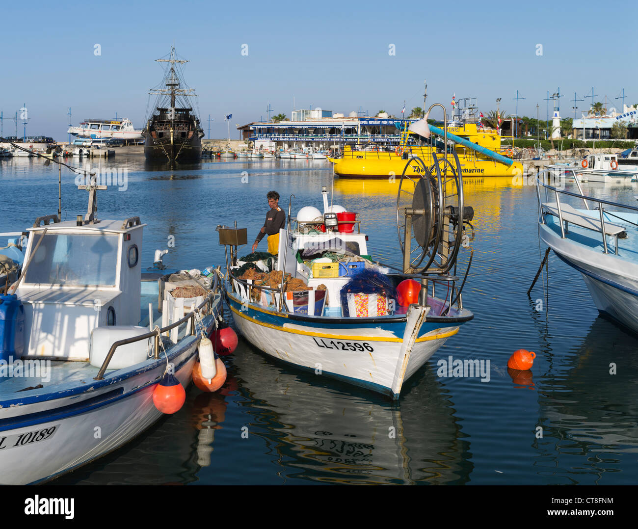 dh Greece island AYIA NAPA SOUTH CYPRUS Cypriot fisherman returning ...