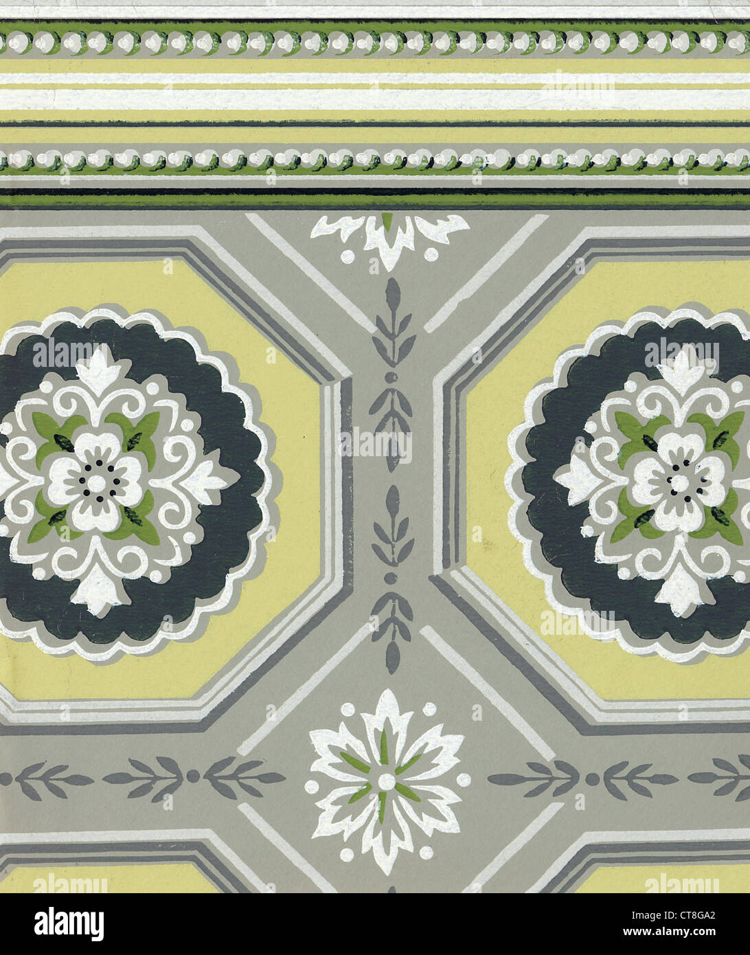 Vintage American Wallpaper Pattern 1930s Stock Photo - Alamy