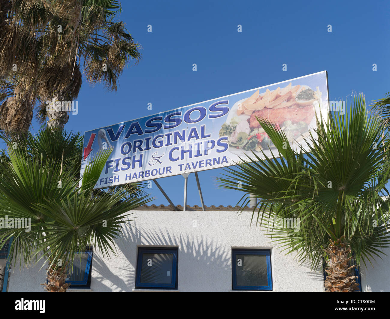 dh Restaurant AYIA NAPA SOUTH CYPRUS Fish and Chip taverna sign cafe ...