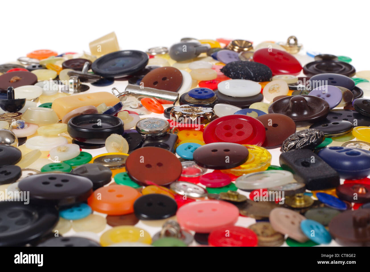 background many different sized and shaped buttons Stock Photo - Alamy