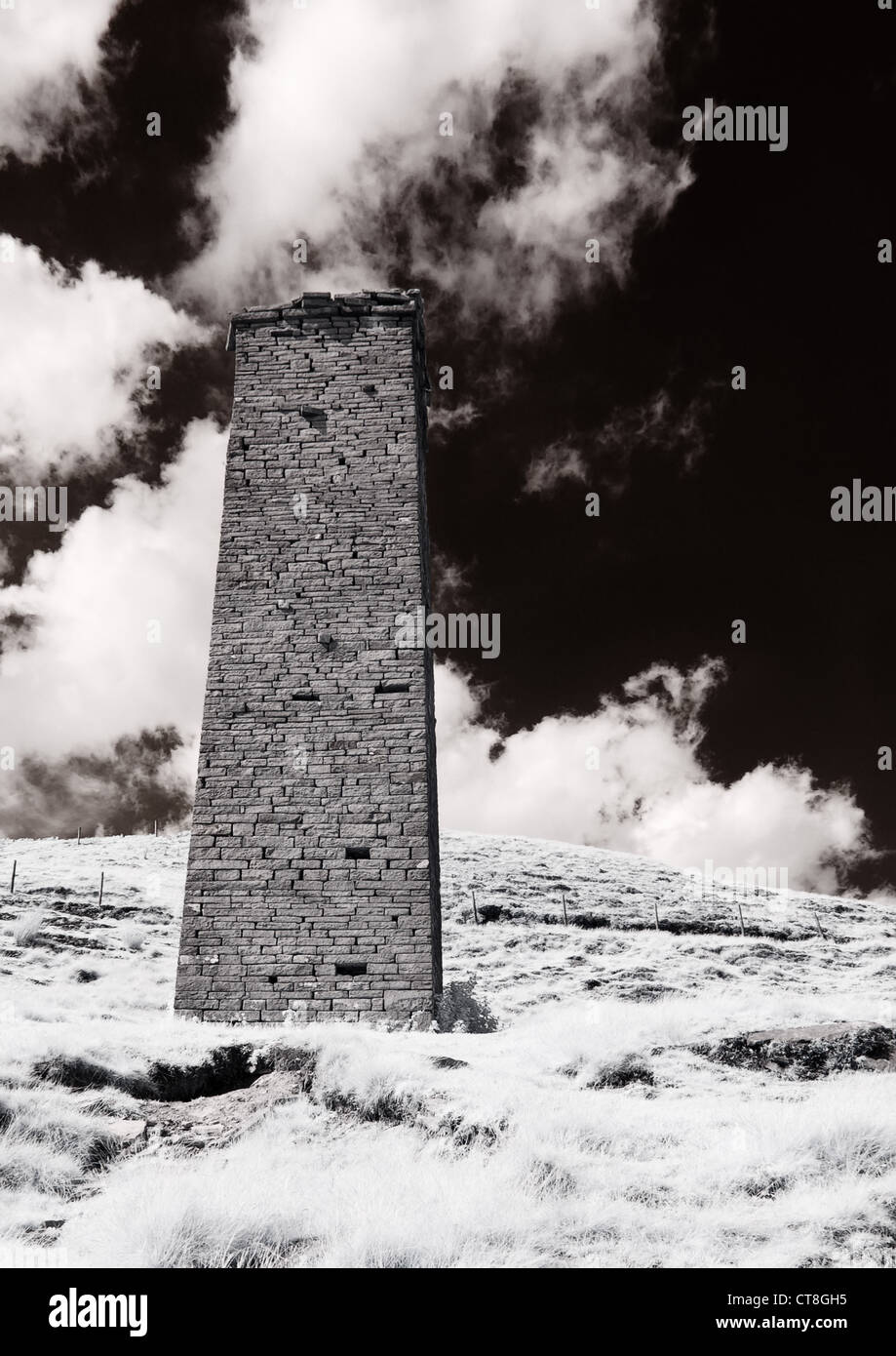 Dane Bower Colliery Chimney Stock Photo - Alamy