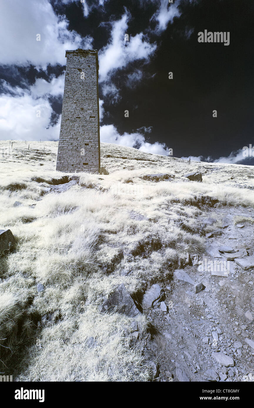 Dane Bower Colliery Chimney Stock Photo - Alamy