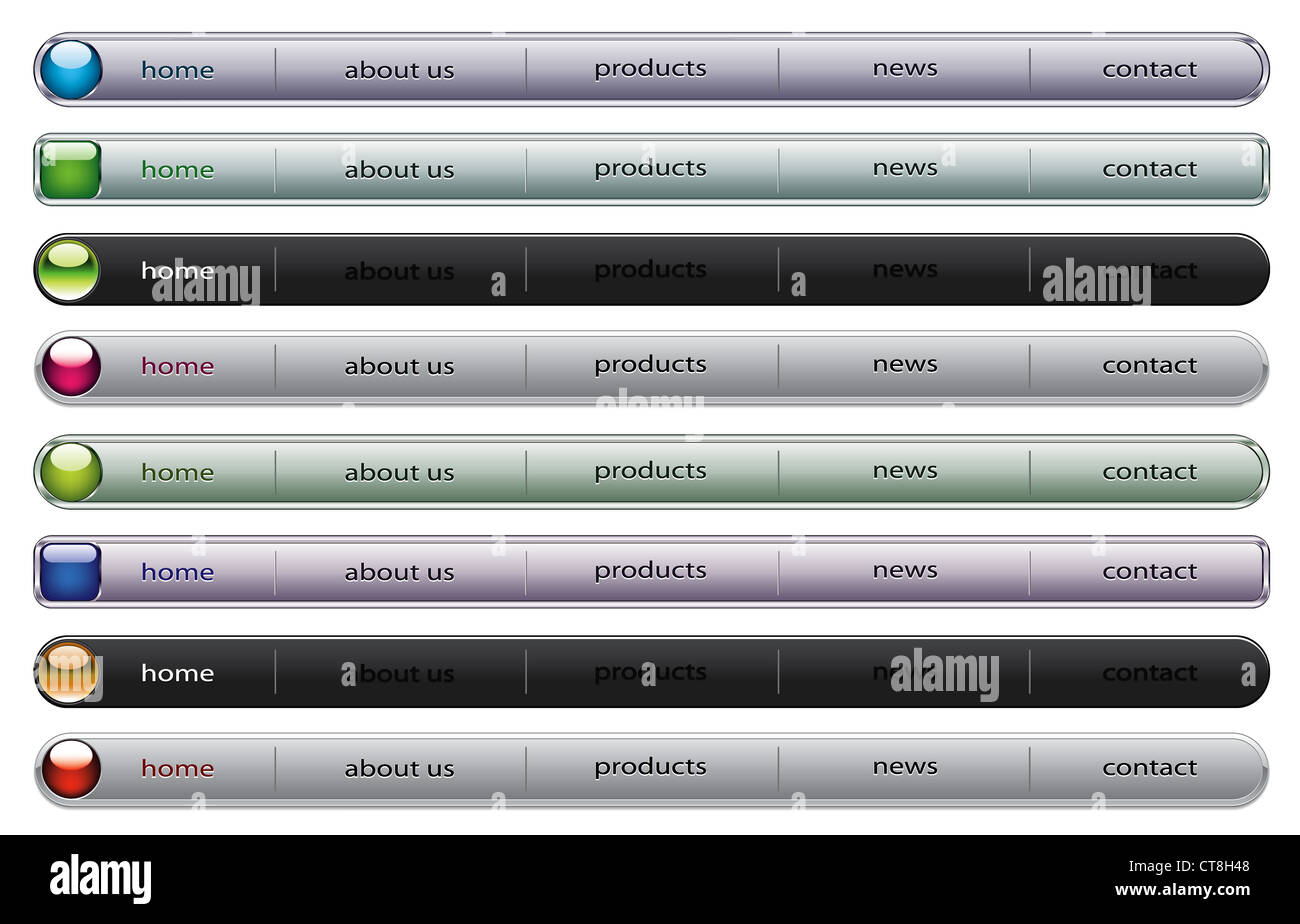 vector web navigation templates Stock Photo - Alamy