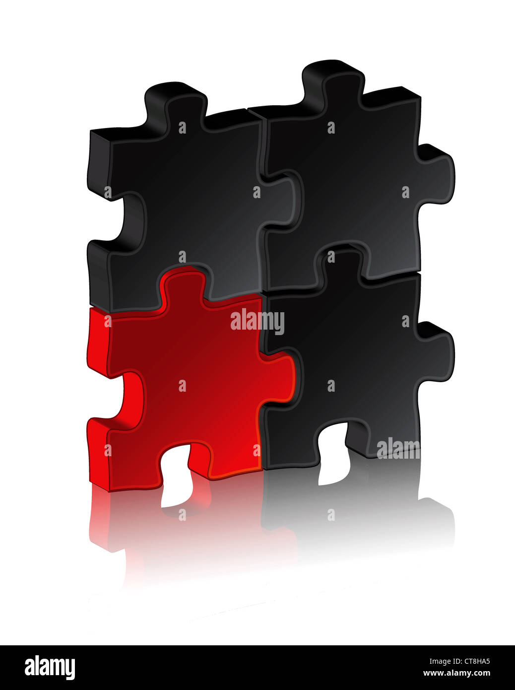 business puzzle concept vector illustration Stock Photo - Alamy