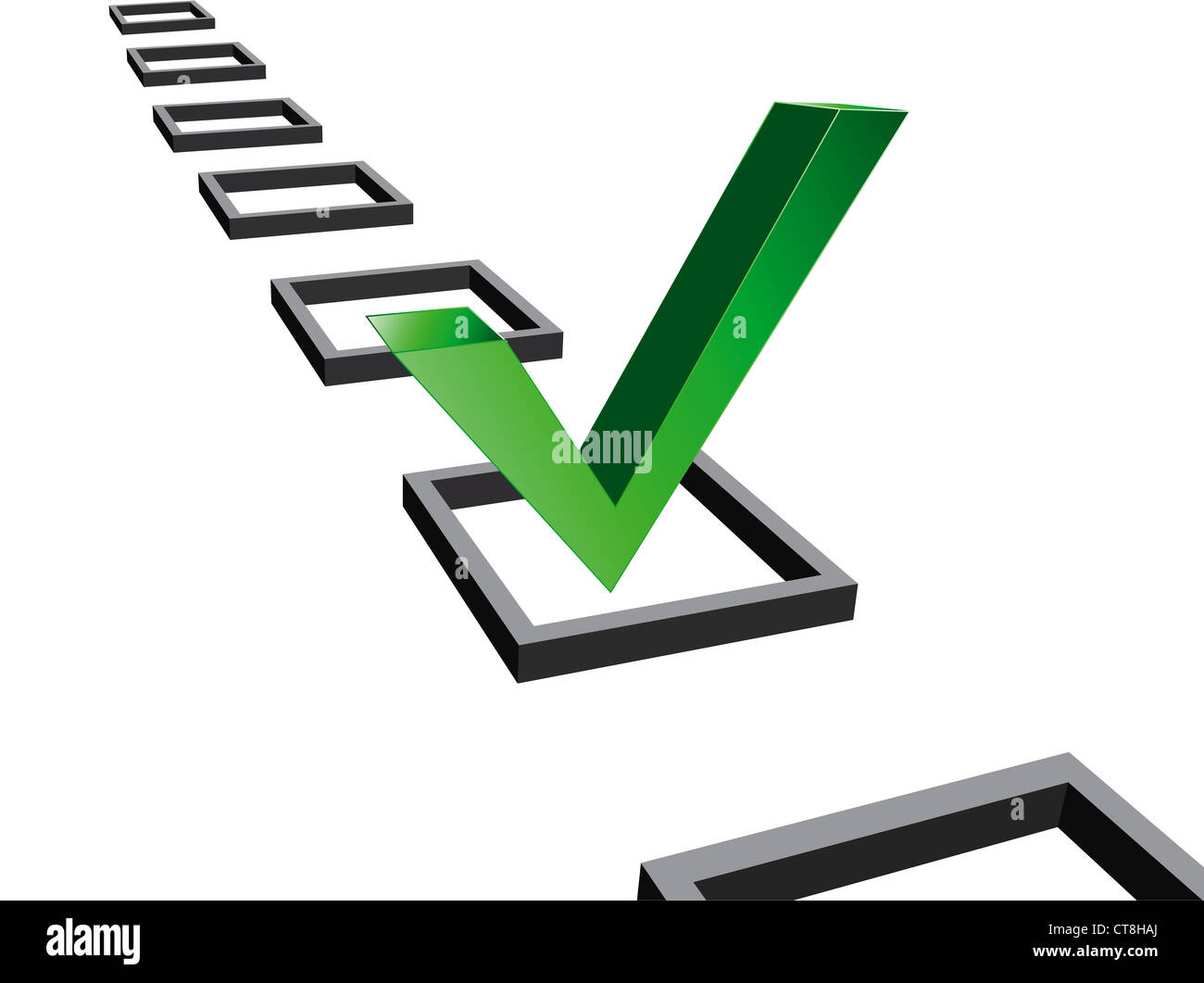green check mark vector illustration Stock Photo - Alamy