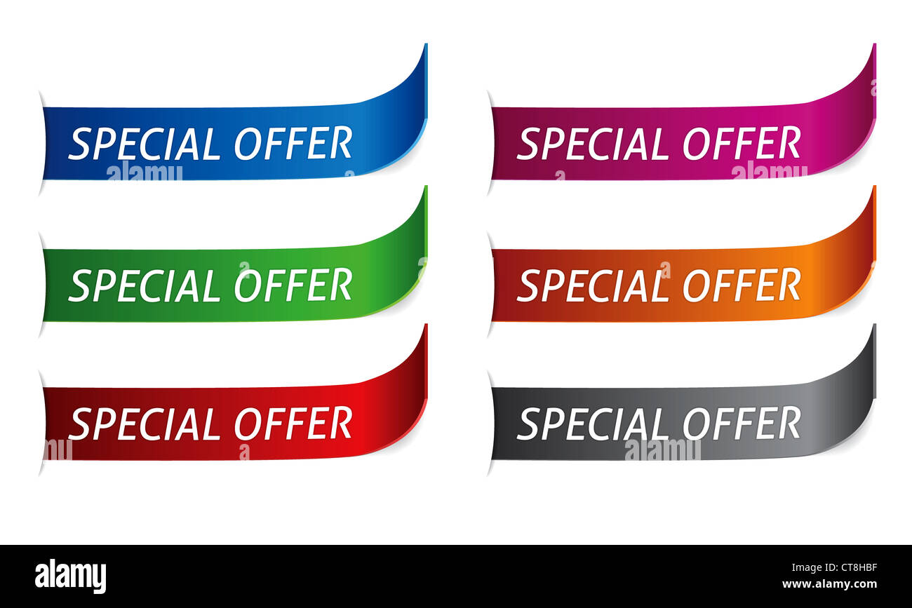 vector sticker on six different color variations Stock Photo - Alamy