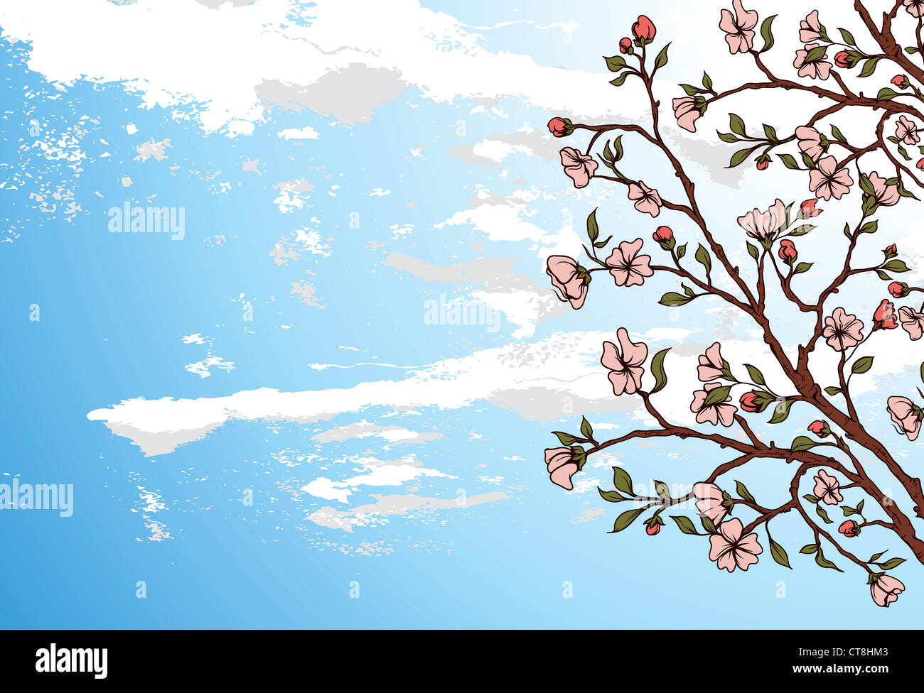 spring background vector illustration Stock Photo - Alamy