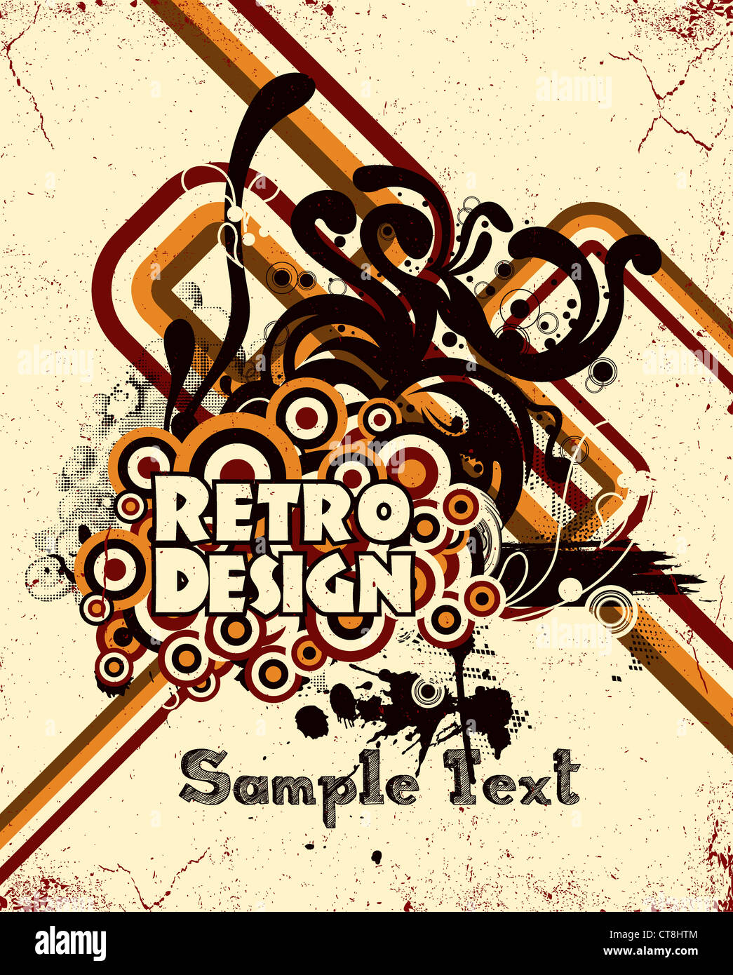 grunge retro background vector illustration Stock Photo - Alamy