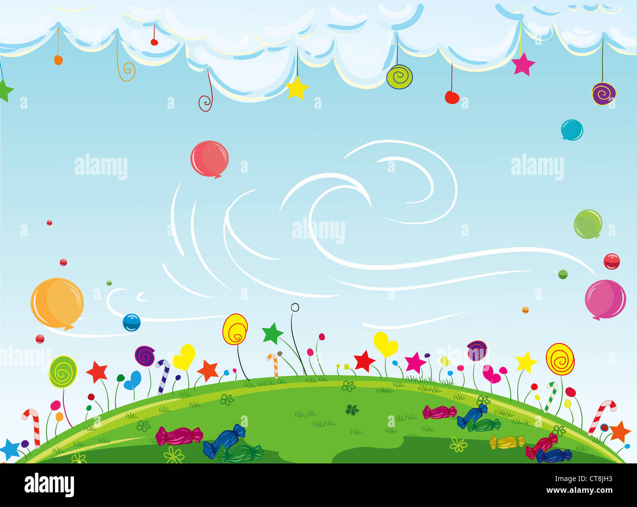 cartoon background vector illustration Stock Photo - Alamy