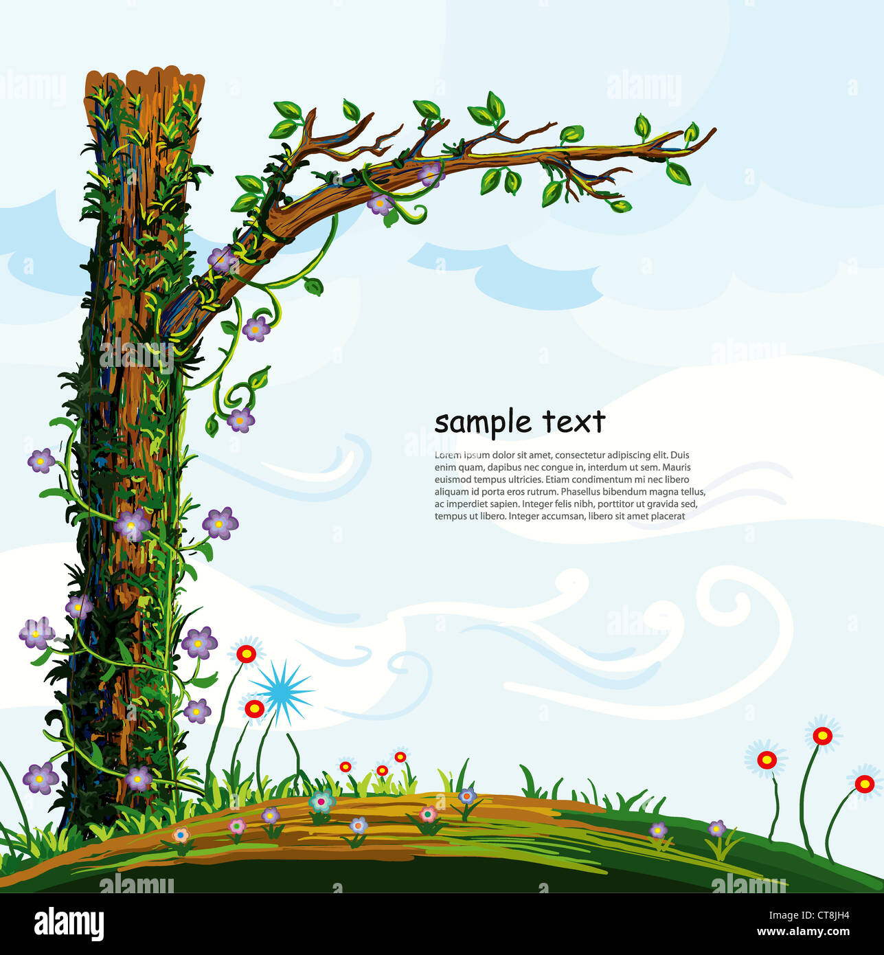 cartoon background vector illustration Stock Photo - Alamy