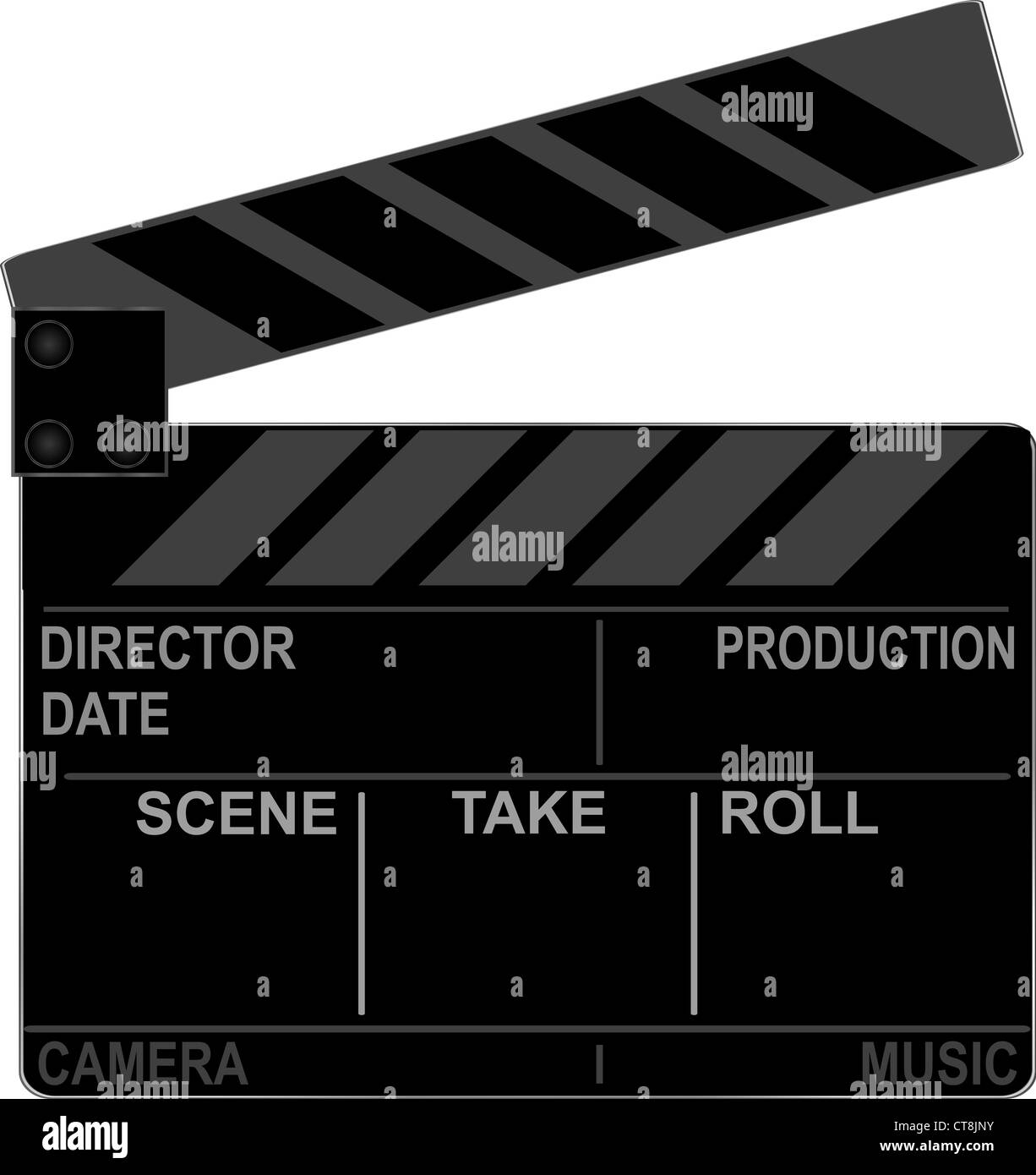 Clapper board isolated on white background Stock Photo - Alamy