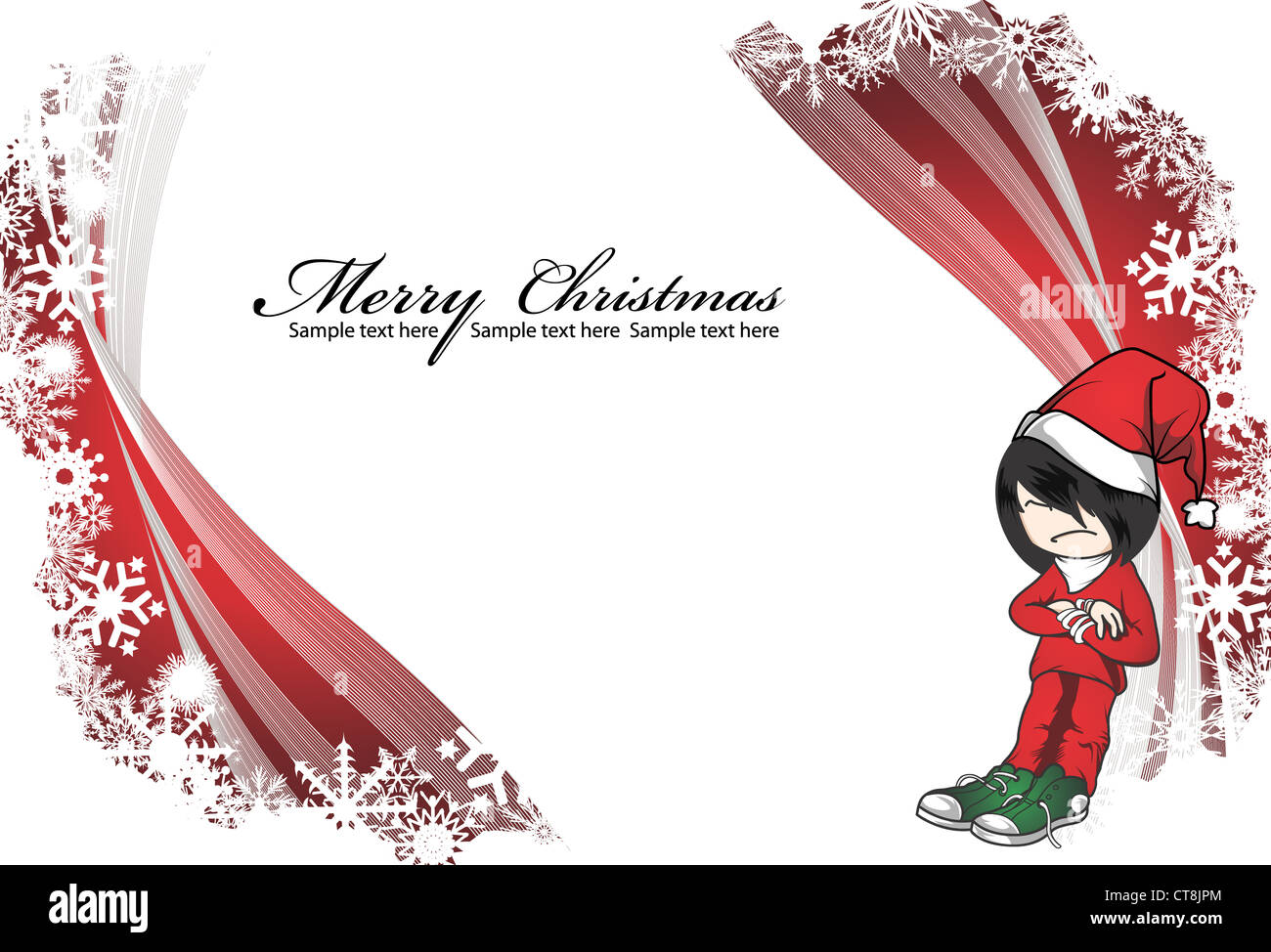 emo kid on a christmas background Stock Photo - Alamy