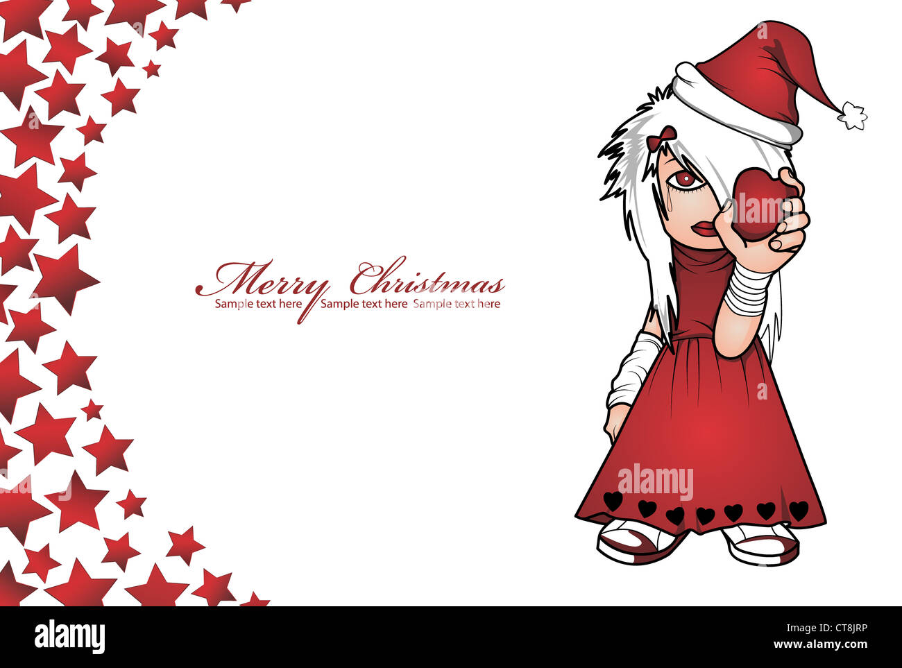 emo kid on a christmas background Stock Photo - Alamy