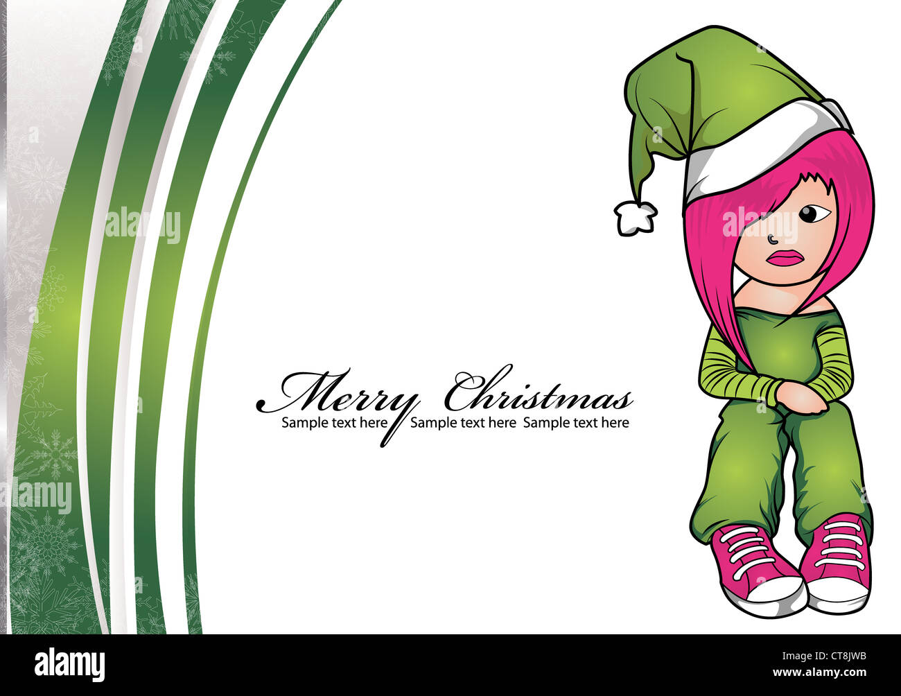 emo kid on a christmas background Stock Photo - Alamy
