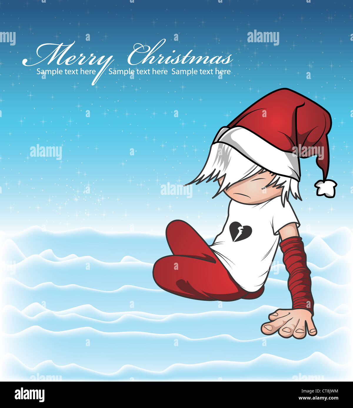 emo kid on a christmas background Stock Photo - Alamy