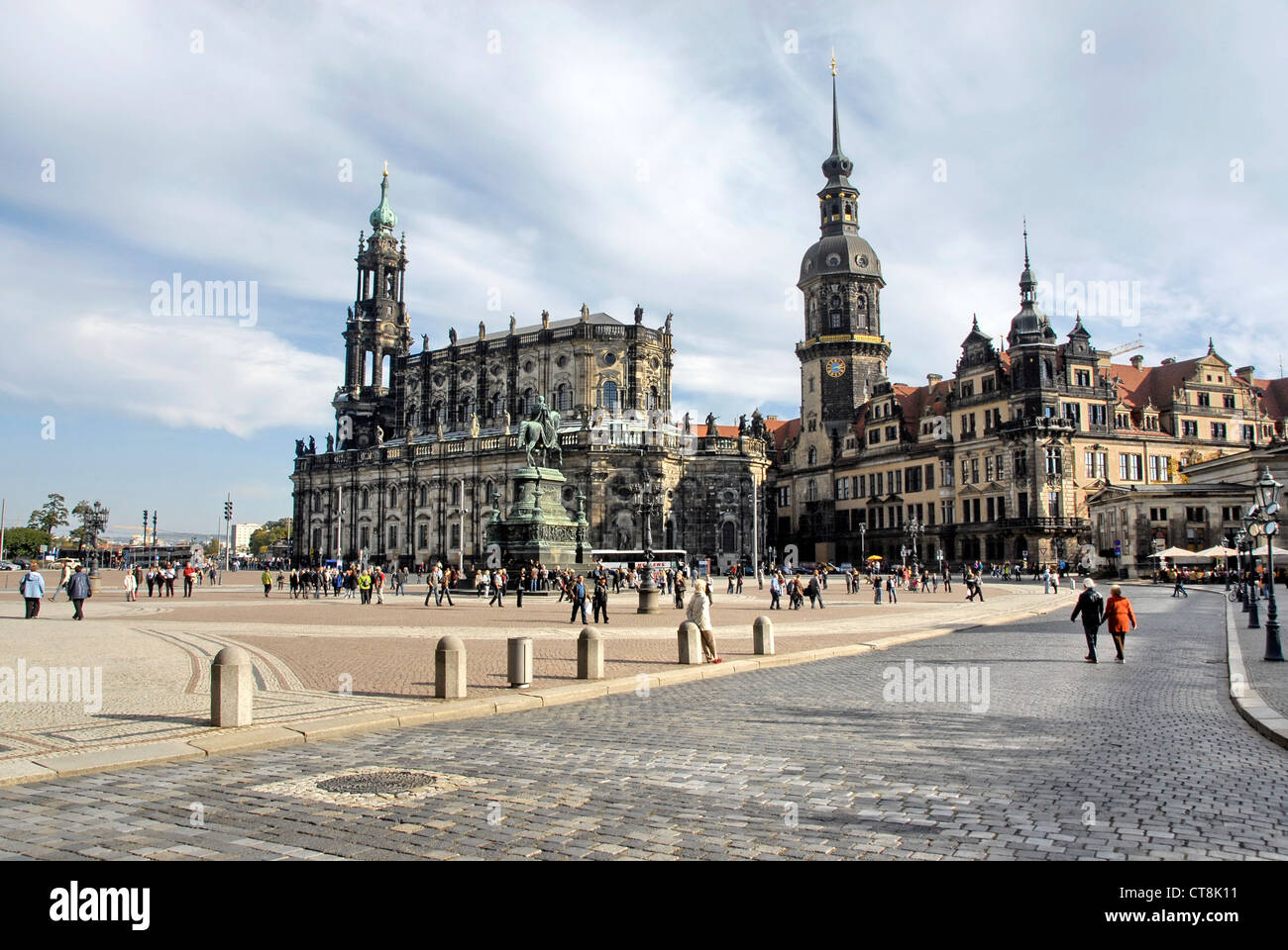 Reconstructed buildings in City Centre of Dresden, Germany Stock Photo ...