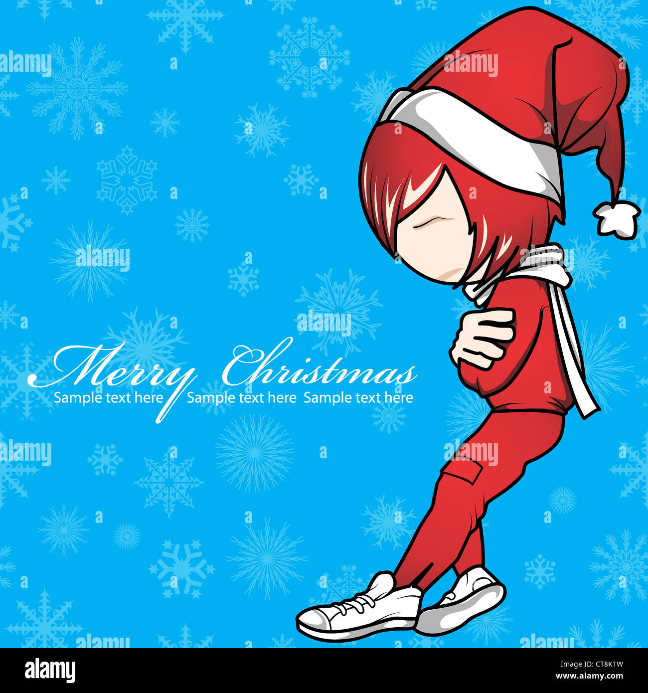 emo kid on a christmas background Stock Photo - Alamy