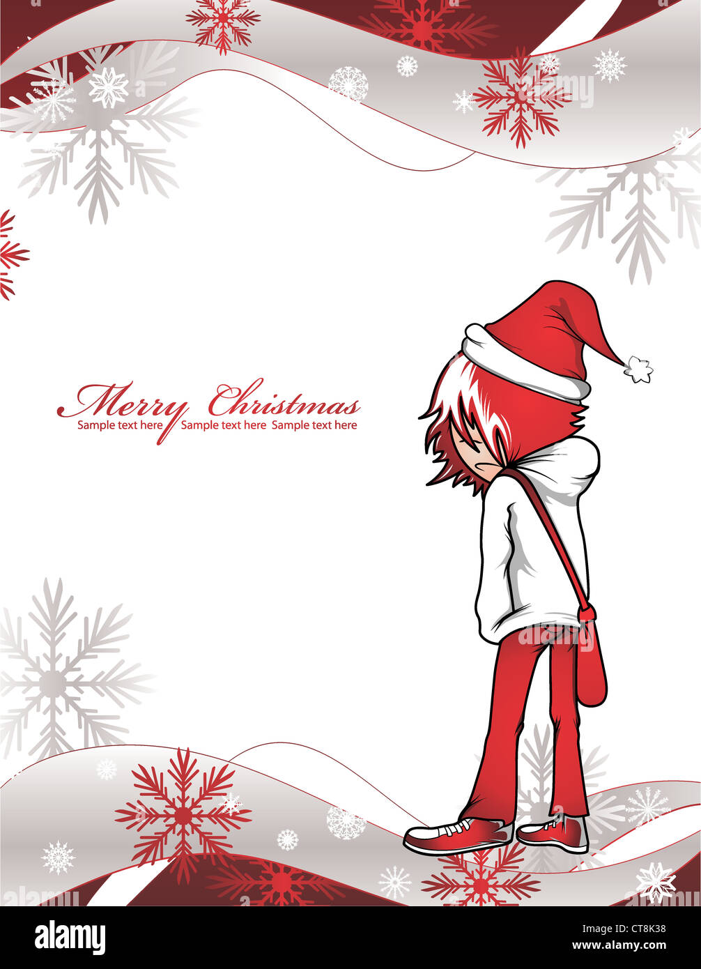 emo kid on a christmas background Stock Photo - Alamy