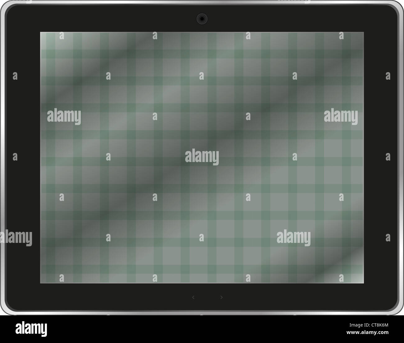 Black abstract tablet pc on white background Stock Photo - Alamy