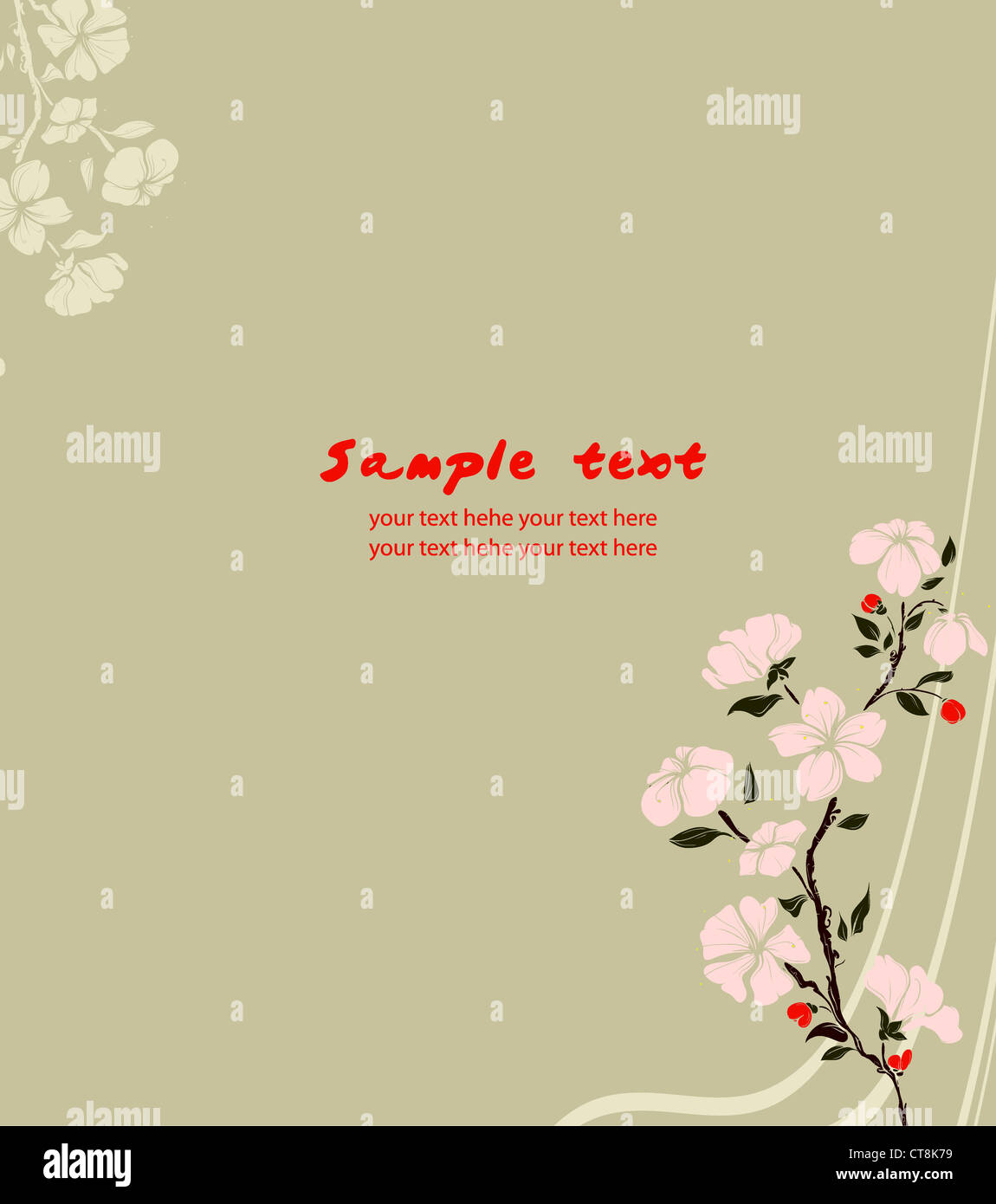 vector spring floral background Stock Photo - Alamy