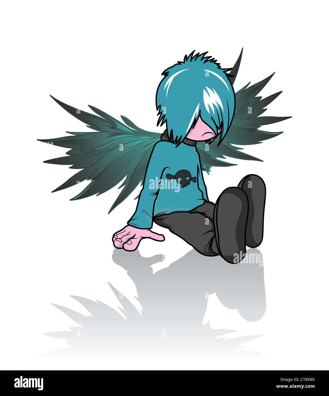 abstract emo silhouette Stock Photo - Alamy