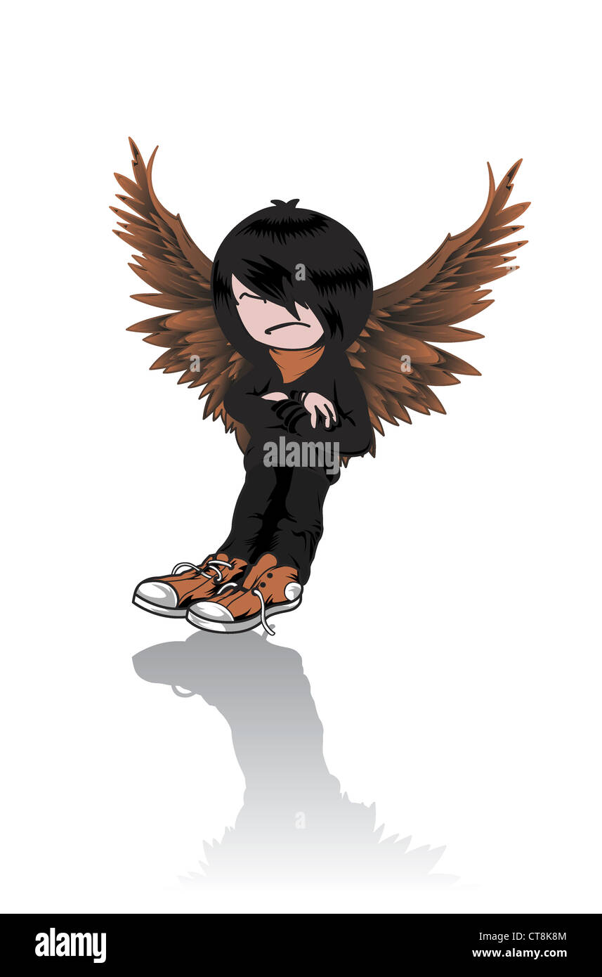 abstract emo silhouette Stock Photo - Alamy