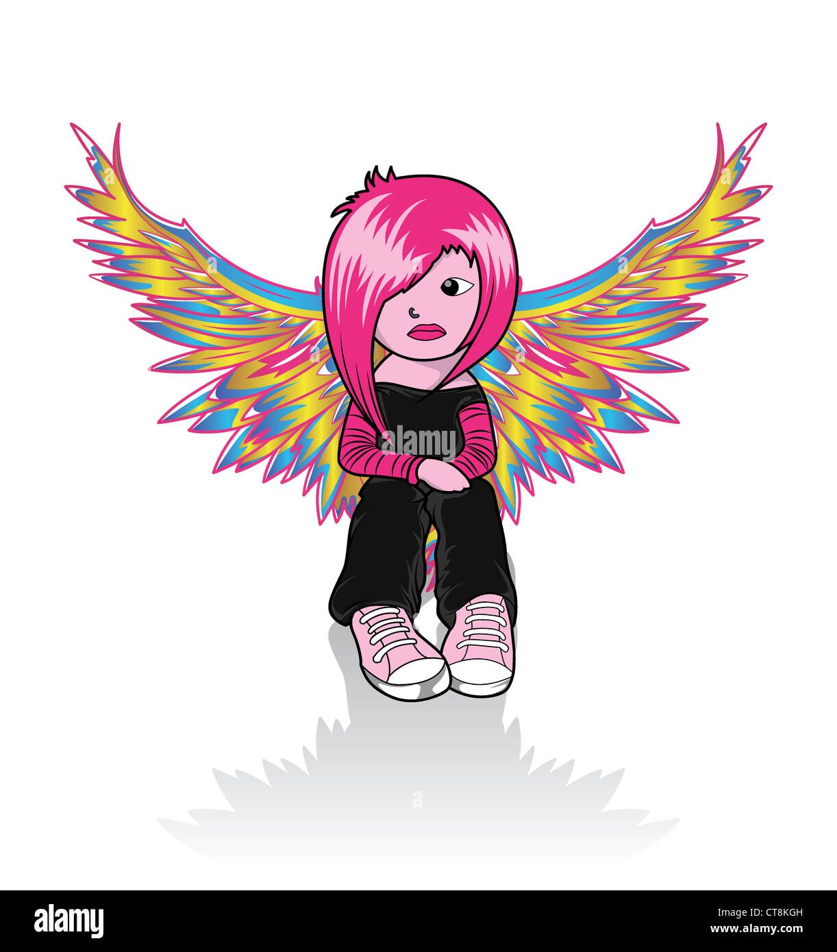 abstract emo silhouette Stock Photo - Alamy