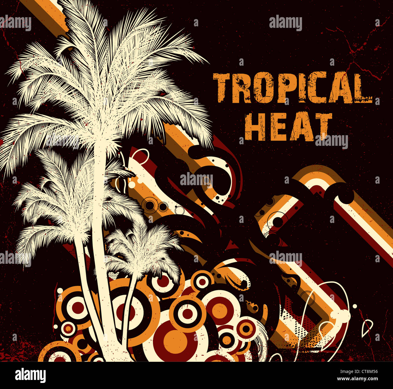 vector retro summer background Stock Photo - Alamy