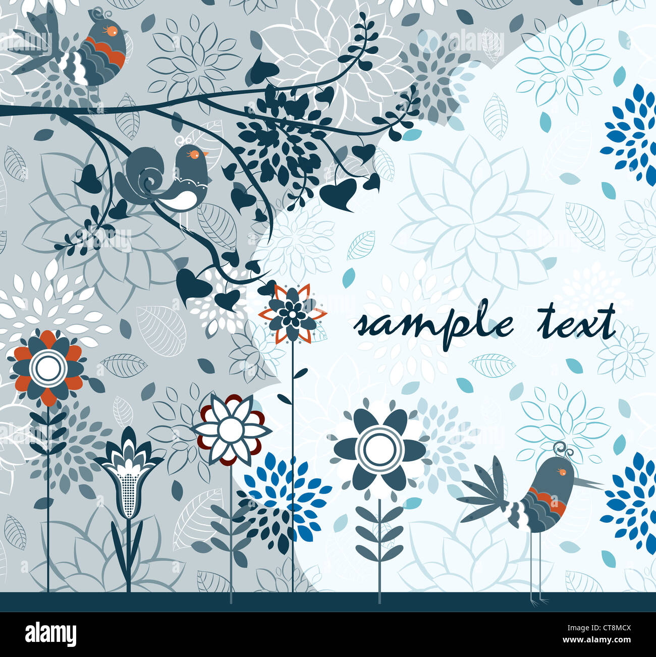 vector spring floral background Stock Photo - Alamy